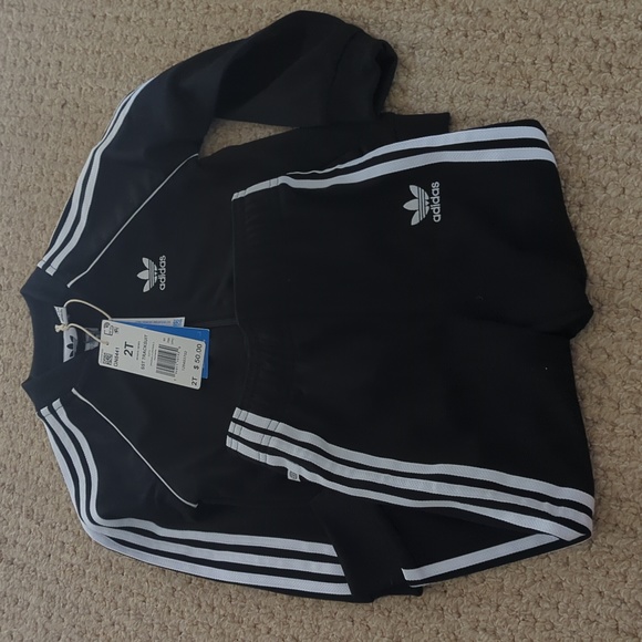 adidas | Matching Sets | Nwt Adidas Black Tracksuit Set Jacket And ...